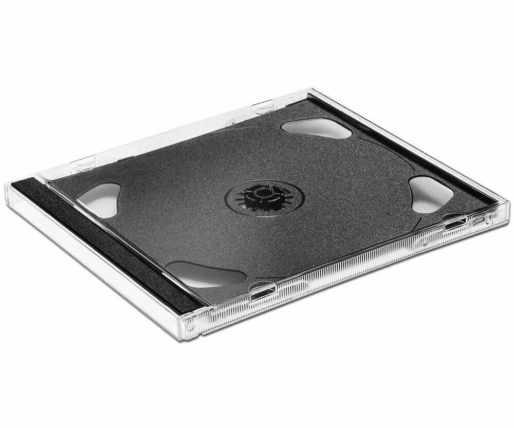 Аксессуар для хранения дисков Коробочка для 2-х CD дисков "2CD Jewel Box Black" Черный 125х143х10 мм — фото 1