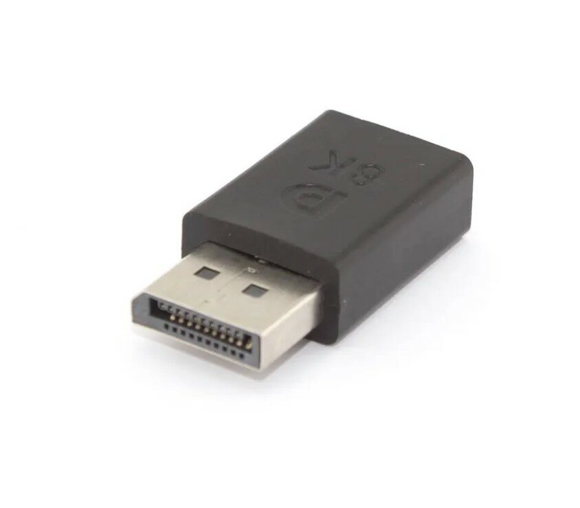 Переходник-адаптер прямой Displayport (M) - Mini Displayport (F), черный