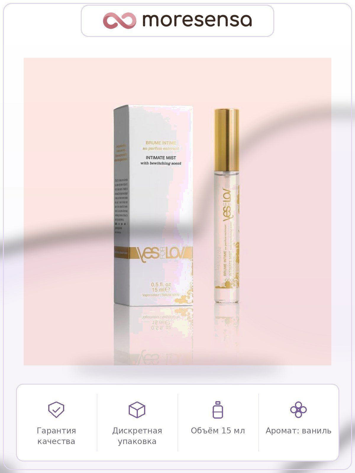 Спрей парфюмерный YESforLOV "Intimate Mist", для интимных зон, 15мл