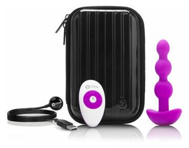 23722 B-Vibe Triplet Anal Beads, фиолетовые. Анальные премиум-бусы