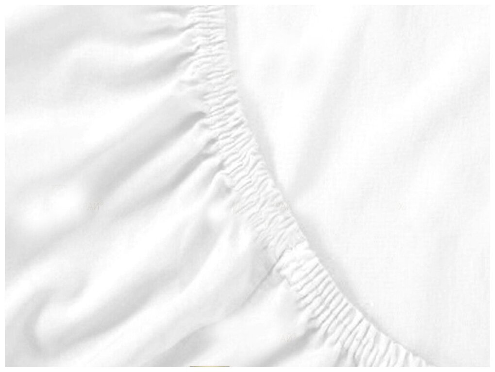 Простыня трикотажная на резинке 200х200х20 см априори белая