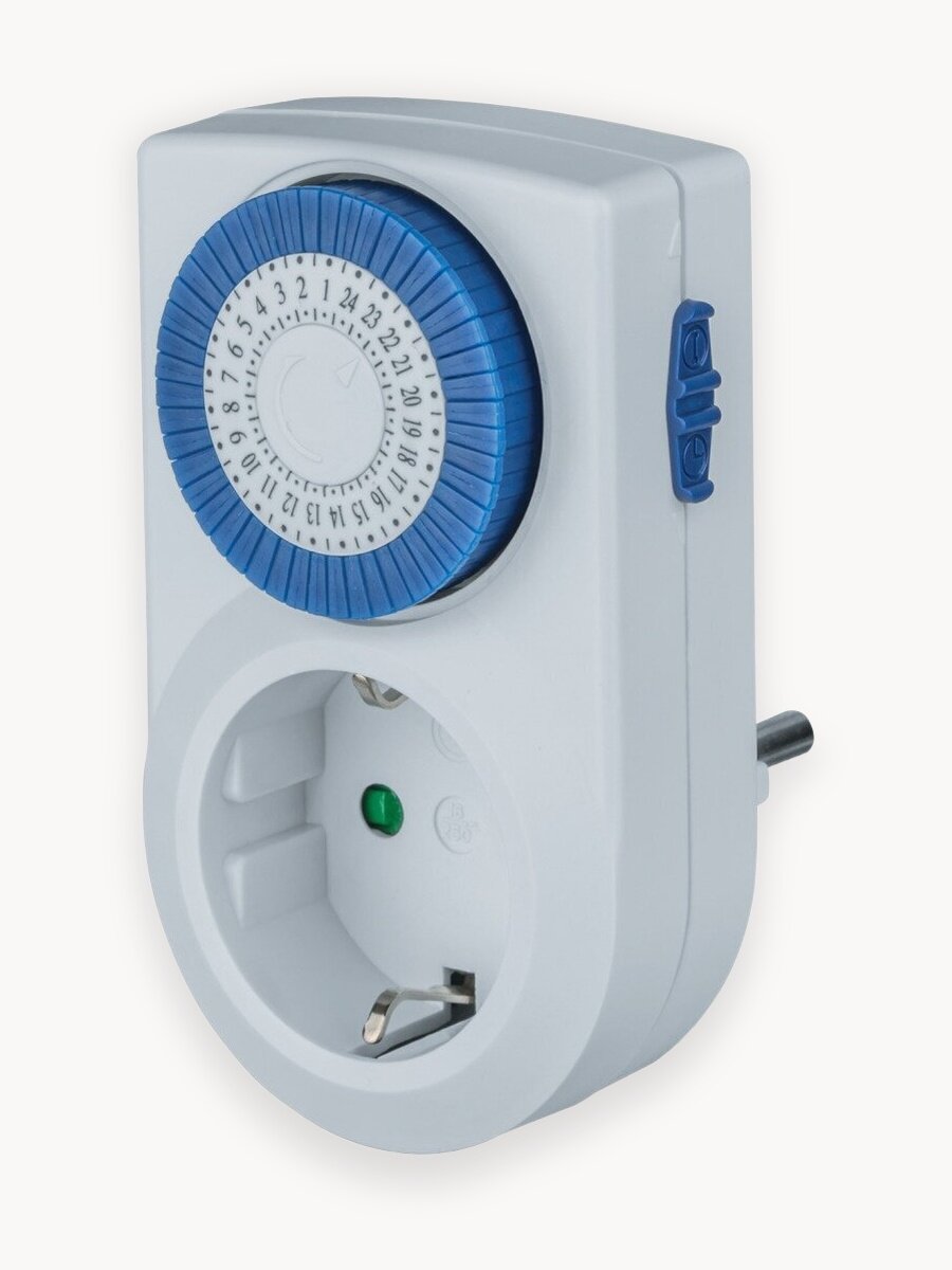 Розеточный таймер Navigator 61 557 NTR-A-S01, аналоговый, белый