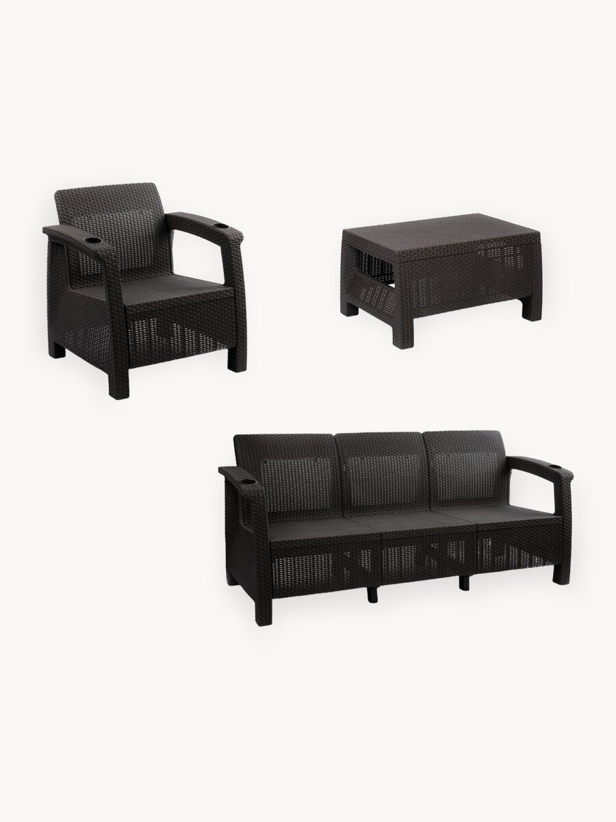 Комплект мебели Ротанг-плюс 5 set мокко без подушки