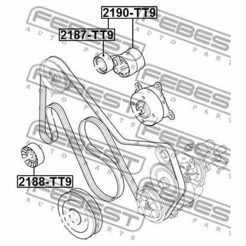 Ролик приводного ремня Febest 2188tt9