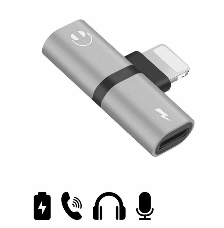 Адаптер-разветвитель 2 в 1 Lightning