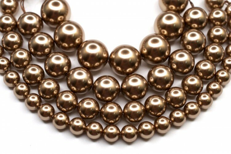Жемчуг Swarovski 5810 #295 12мм Crystal Bronze Pearl, 5810-12-295, 1шт