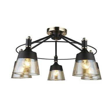 Люстра AURA 9080-5 AB+BK