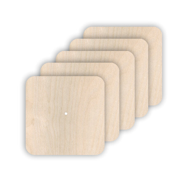 Артборд без ламинации / заготовка для творчества / фанера 3 мм / заготовка для часов / 17 СМ / 5 ШТ / поделка в школу / декупаж