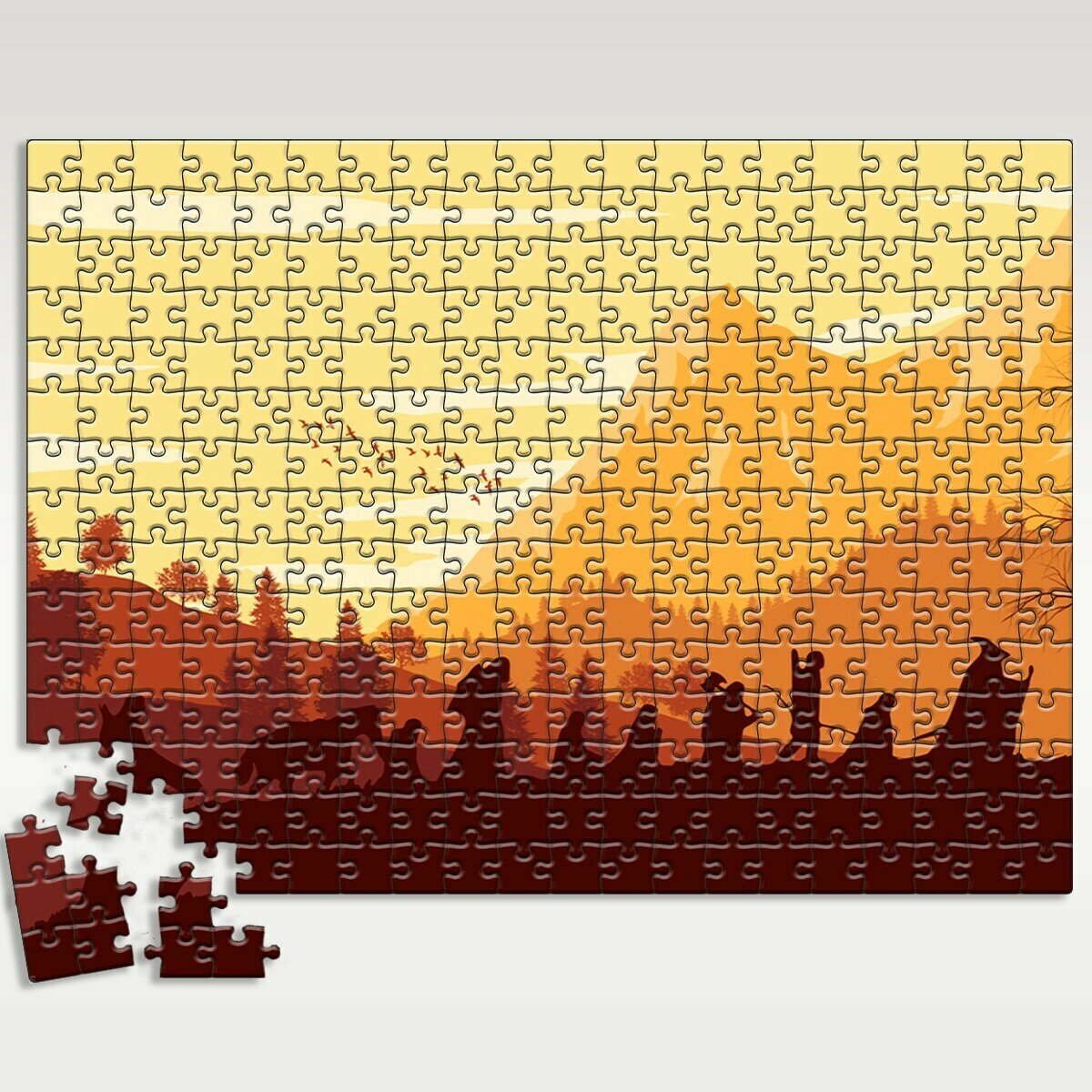 Пазл картонный А3: модель фильм властелин колец братство кольца - 8100