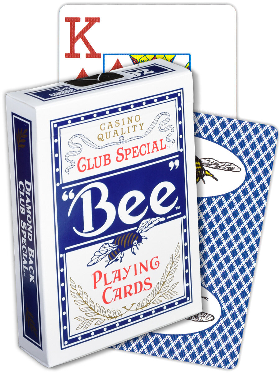 Игральные карты Bee Club Special №92 Jumbo с пчелой (blue)