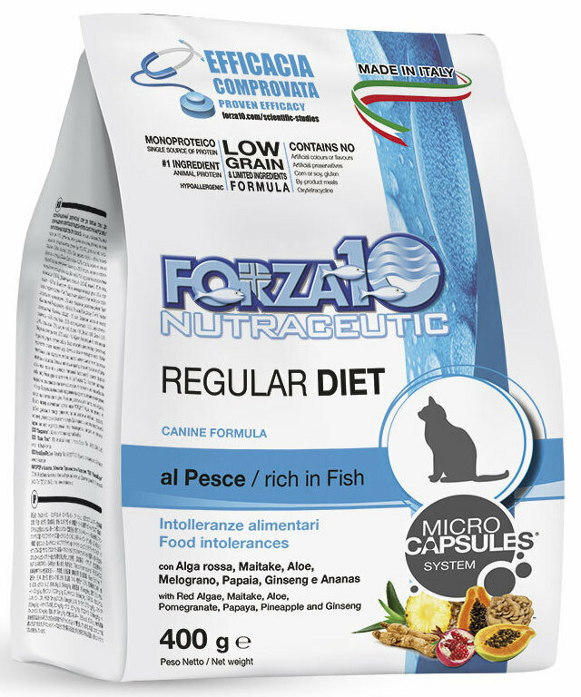 Корм для кошек при аллергии, Forza10 Regular Diet из рыбы 0,4 кг