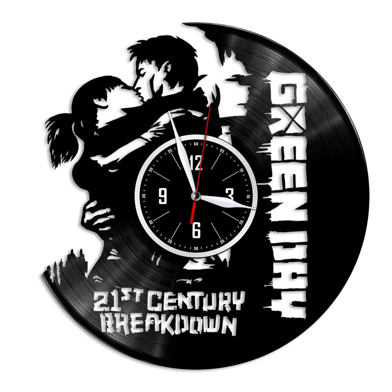 Green Day - настенные часы из виниловой пластинки, диаметр 30 см