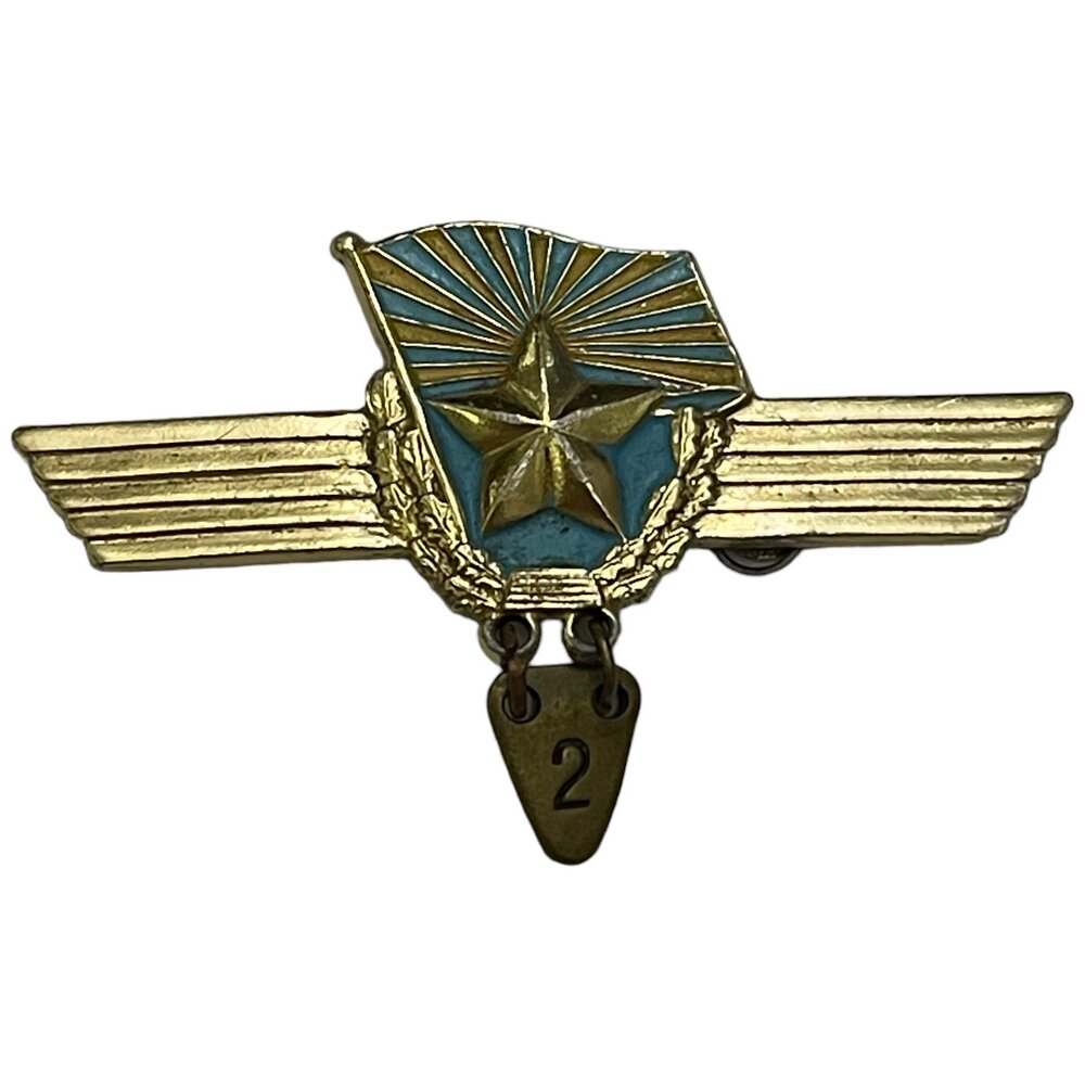 Знак "За сверхсрочную службу в ВВС" (2,1) СССР 1981-1990 гг. (легкий)