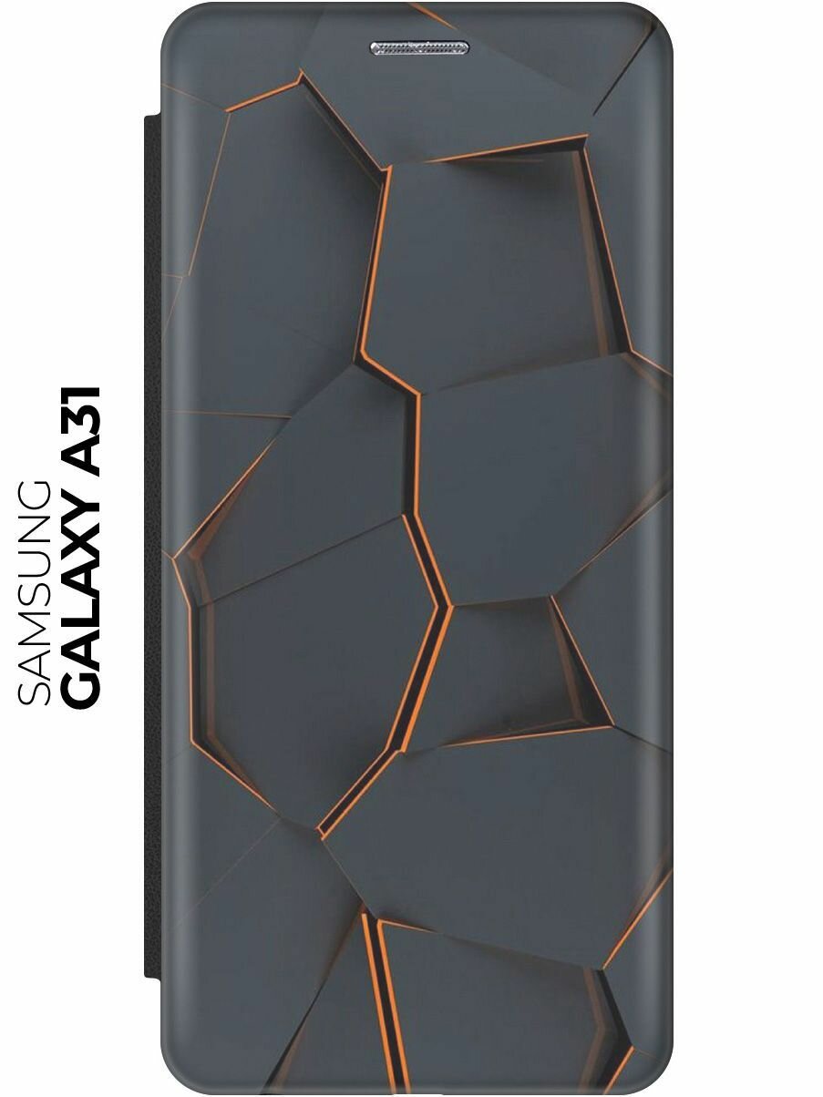 Чехол-книжка Графитовый излом на Samsung Galaxy A31 / Самсунг А31 черный