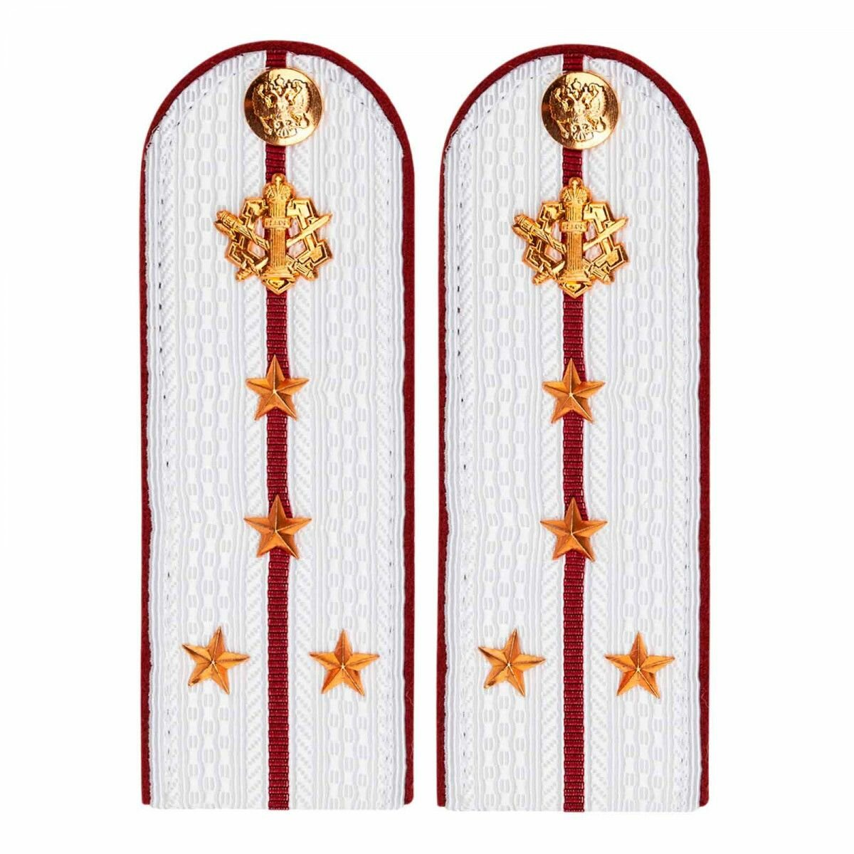 Погоны фсин белые капитан с петлицей, Материал Пластиковые