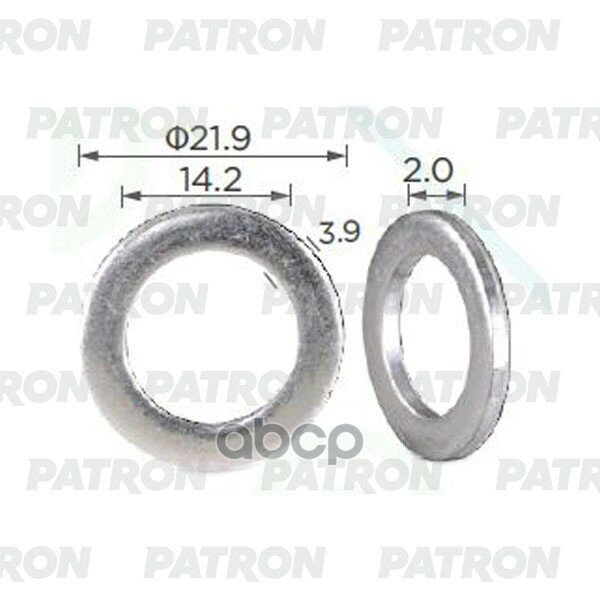 Шайба металлическая Прокладка сливной пробки 22x14x2 HONDA PATRON арт. P372389 - высокое качество товара по низкой цене