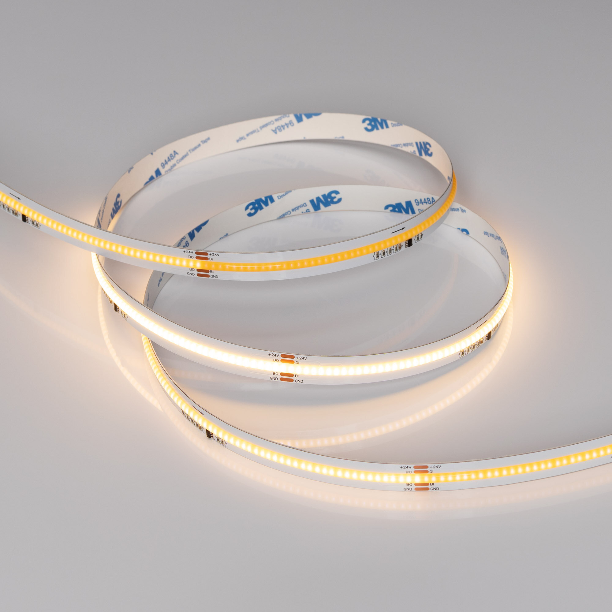 Лента светодиодная Arlight Лента SPI-COB-X378-12mm 24V Warm2700-PX63-BPT (7 W/m, IP20, 5m) (Arlight, бегущий огонь), 5м
