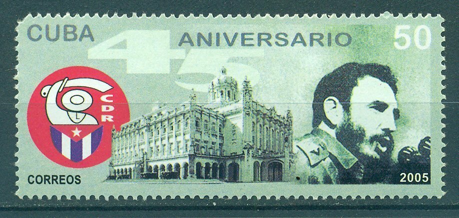 Почтовые марки Куба 2005г. "45-летие Комитета по обороне революции (CDR)" Фидель Кастро MNH