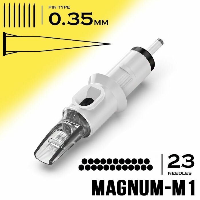 Картриджи для тату и татуажа QUELLE Premium Magnum 35/23MG 0,35мм - 20шт/уп