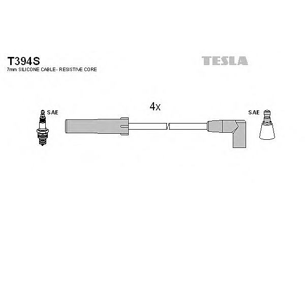 TESLA T394S комплект проводов высоковольтных\ ваз 2121 / 21213 / 21214 / 2131 / niva 86