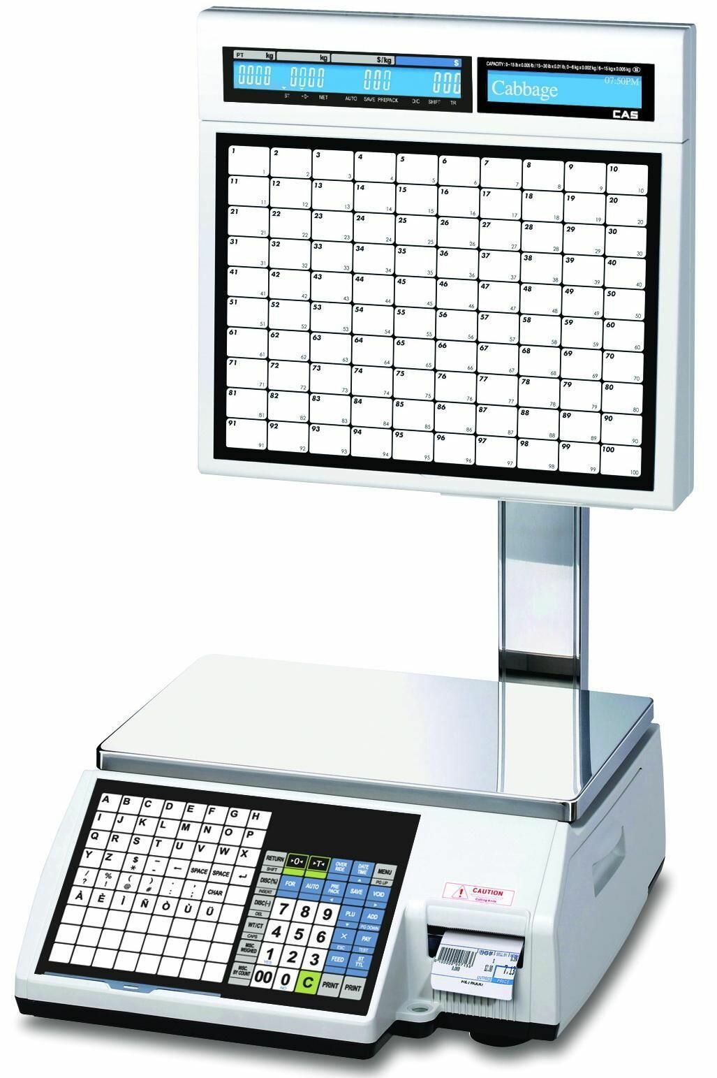 Весы торговые электронные CAS CL5000J-15IS TCP-IP, предел взвешивания 15 кг, 408x493x703 мм