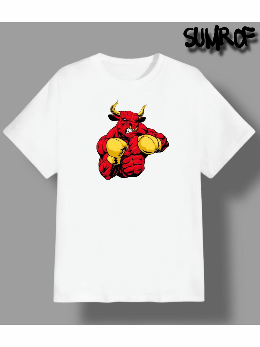 Футболка бокс бык в перчатках