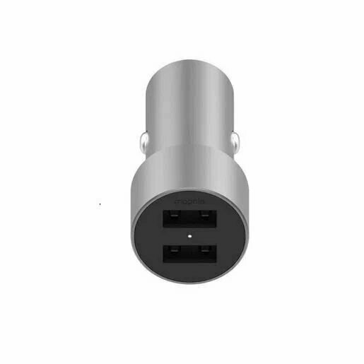 АЗУ Mophie Car Charger Dual 2xUSB-A, 18Вт, серый