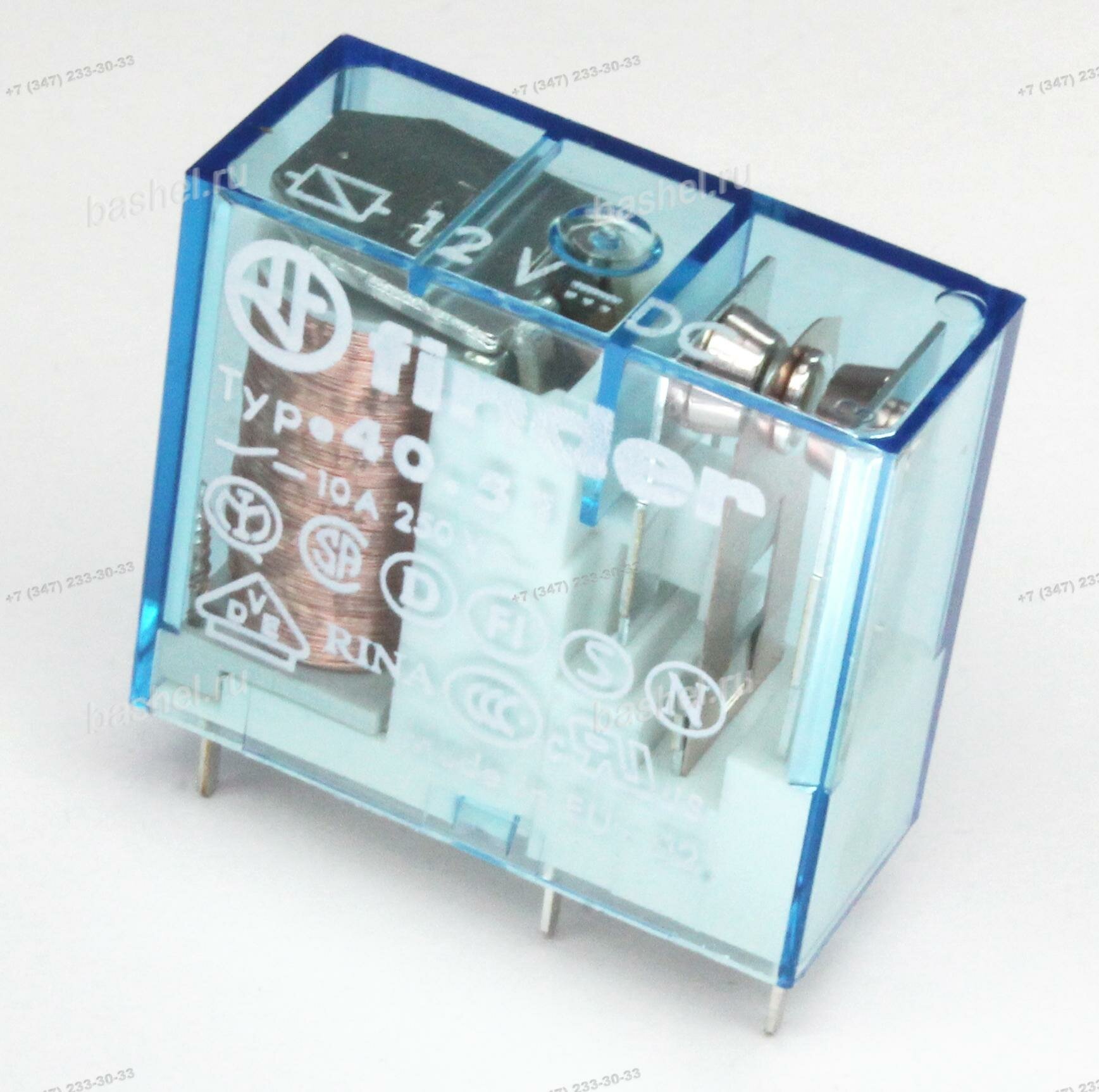 RELAY 405190120000 12V 10A, Реле, 40, FINDER, (упр:12В/DC, комм: 10A/250В/AC, 1NO/1NC, AgNi, R-coil:220 Ом)