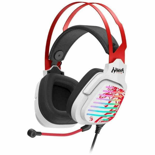 Гарнитура Bloody G560 Naraka белый/красный, проводная, подсветка