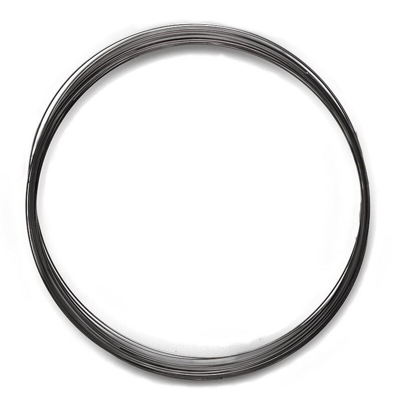 Проволока с памятью, 115х0.6мм, для колье, вороненая сталь, 25 витков