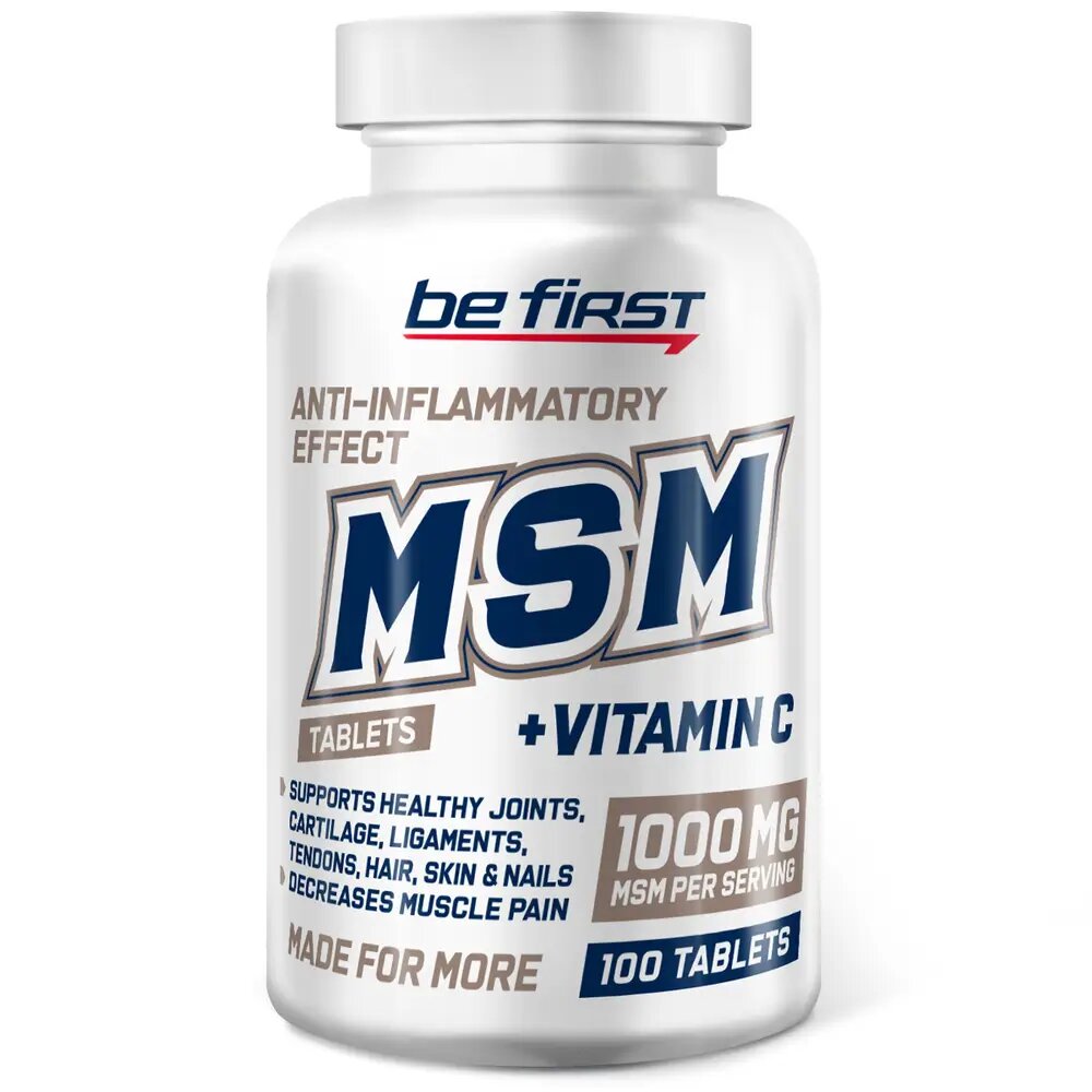 Метилсульфонилметан Be First MSM 1000 MG+vitamin C, 100 tabs