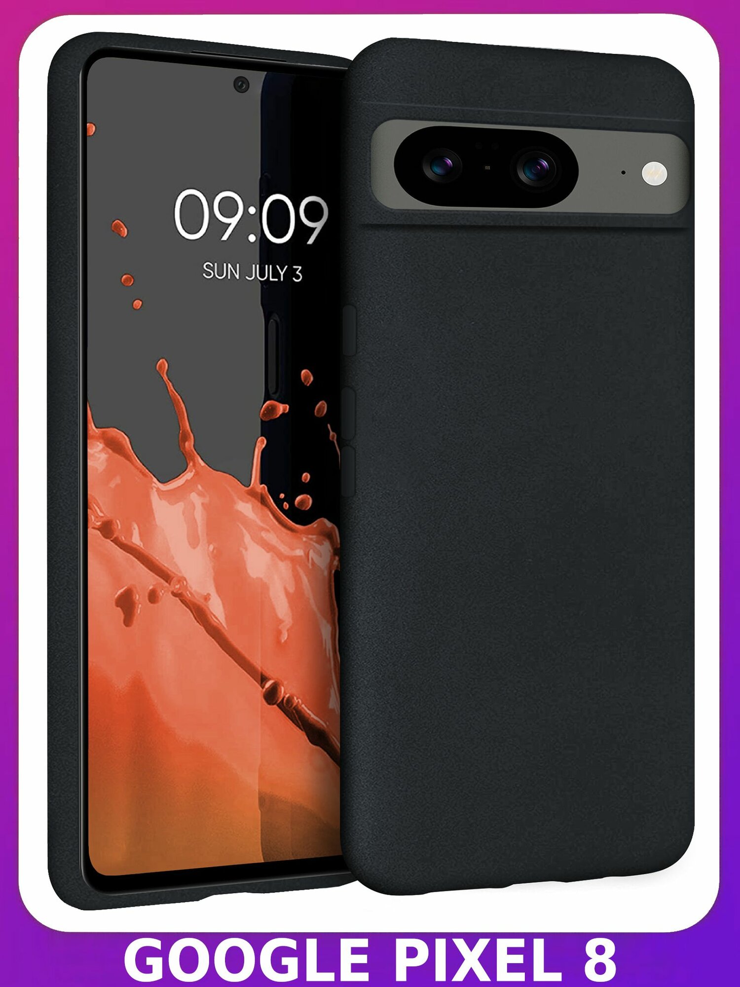 Мягкий Soft Touch чехол из силикона для GOOGLE PIXEL 8 (не 8A / 8 PRO!) с бархатной подкладкой