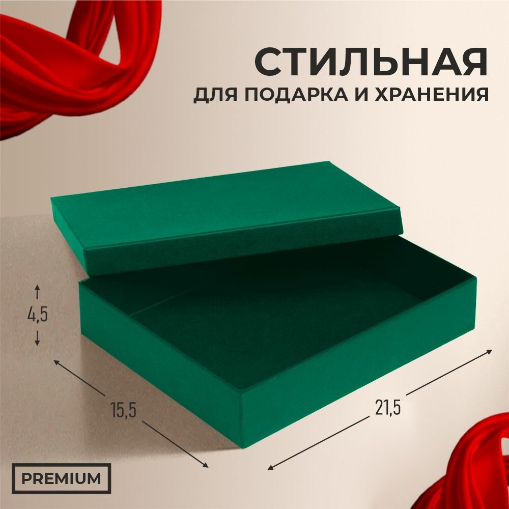 Коробка для хранения из плотного картона 22х15х5 см