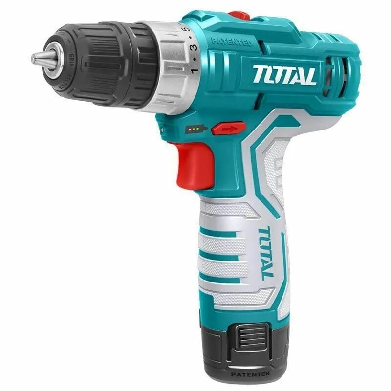 Дрель-шуруповерт TOTAL TDLI12428, От аккумулятора, 12 В, 20 Нм, 1 АКБ