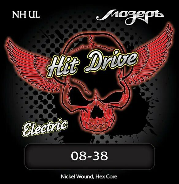 Струны для электрогитары Мозеръ NH-UL Hit Drive Ultra Light 8-38