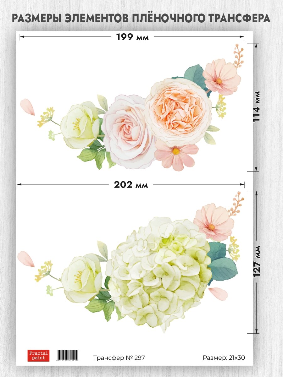 Трансфер для декупажа переводной рисунок для поверхностей 297 (А4)