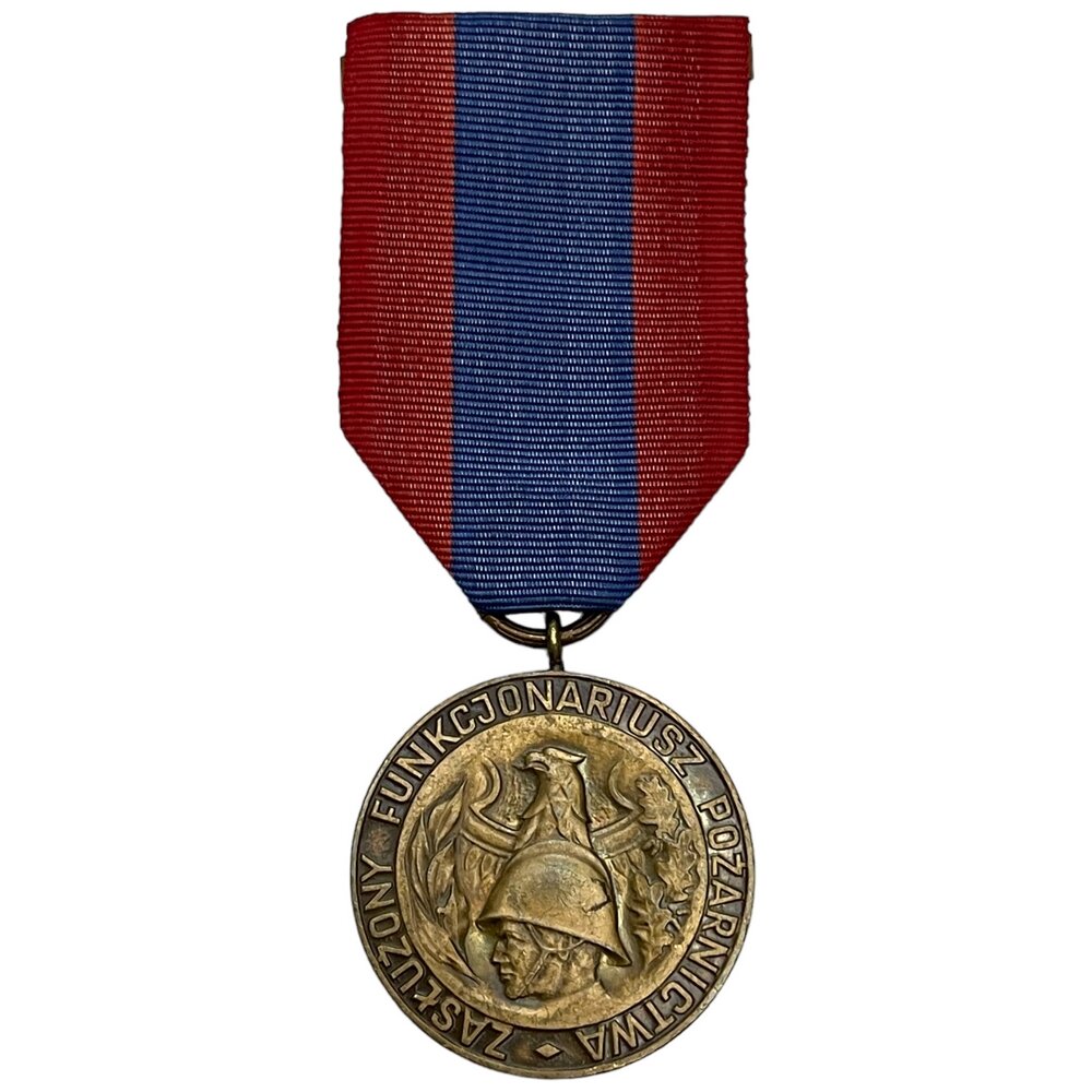 Польша, медаль "Отличник пожарной охраны" 1974-1990 гг. (вид №2)