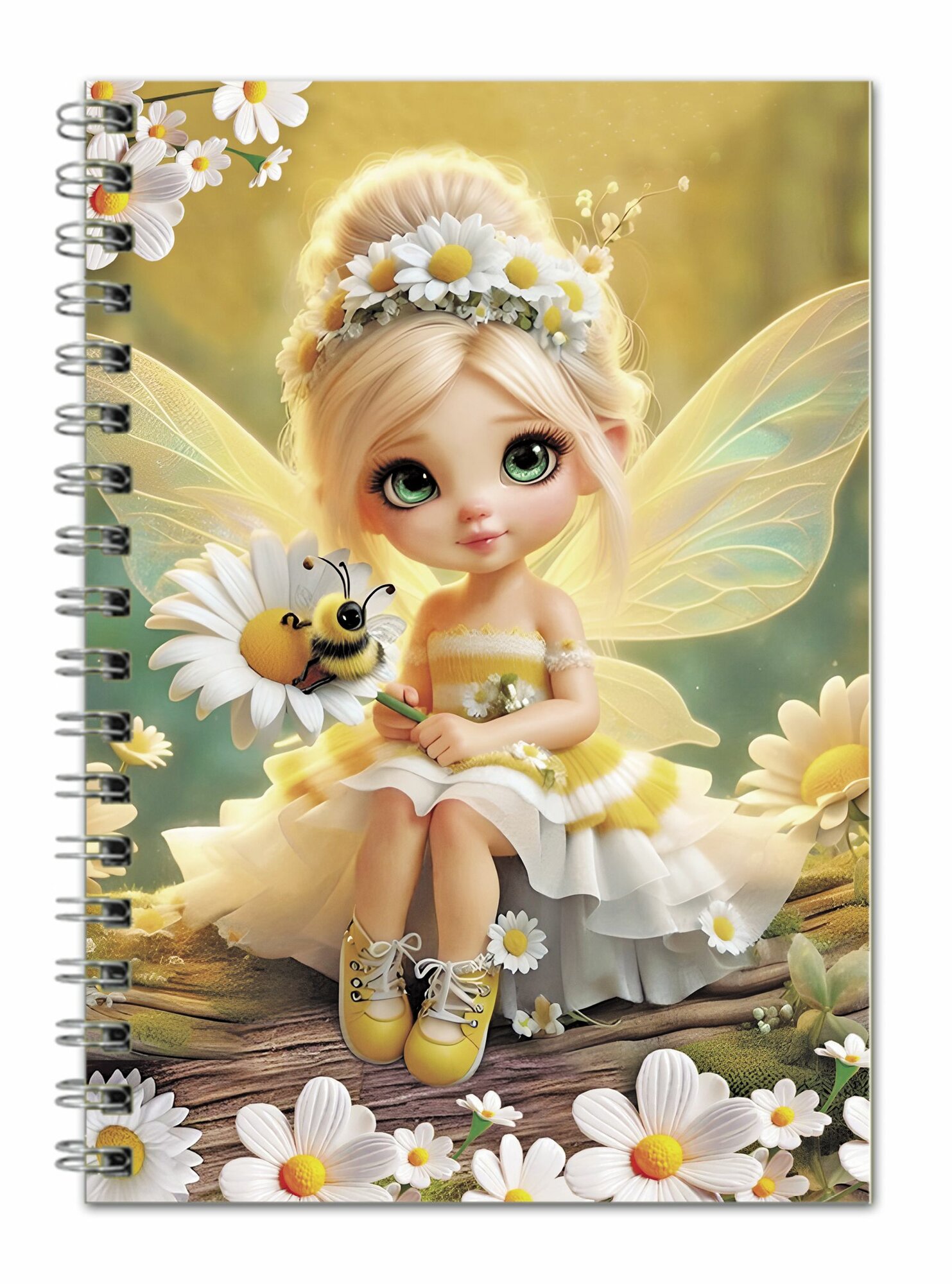 Блокнот для девочек "Феи" вариант 5, формат А5, спиральное крепление