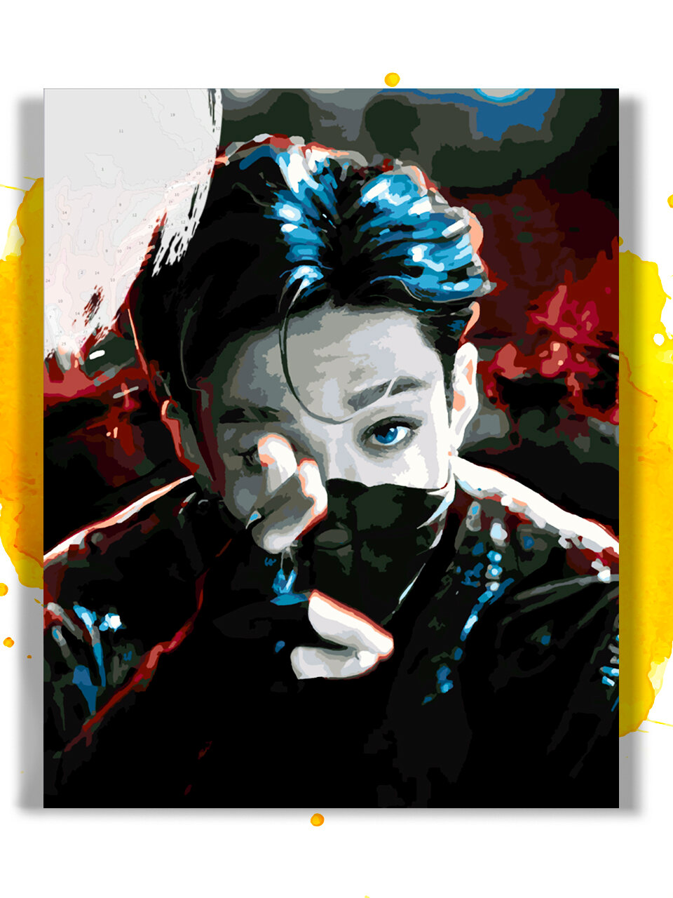 Картина по номерам на холсте Stray Kids Банчан 5 stars, 40 х 50 см