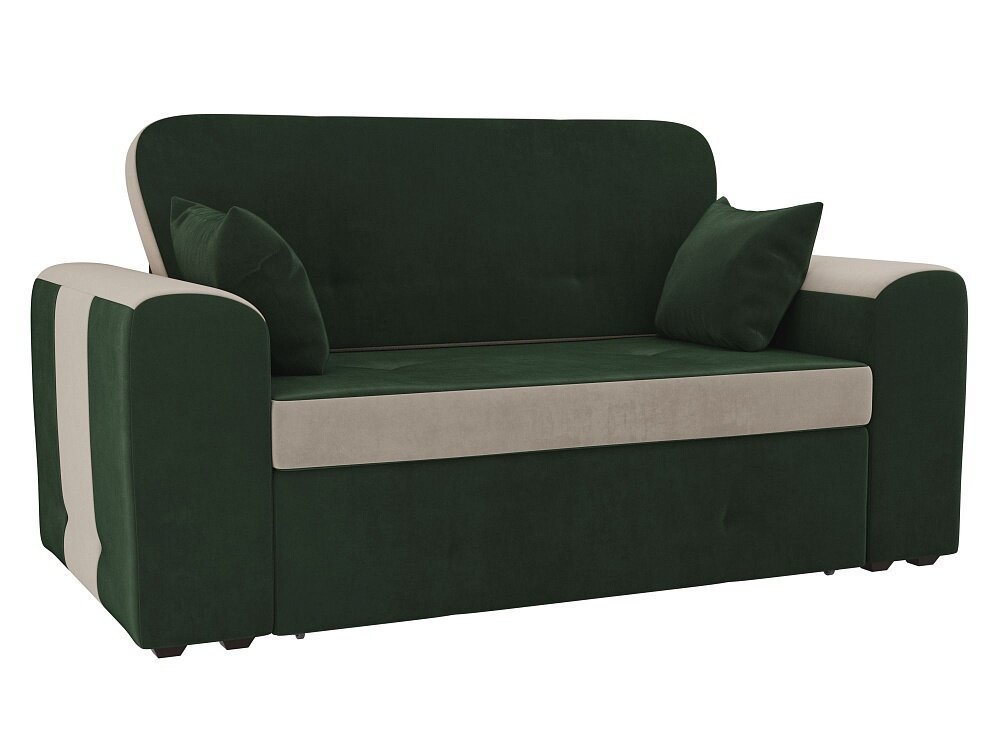 Детский диван Форте Зелено-Бежевый Велюр, выкатной, 170х97х95 см, с ящиком для белья