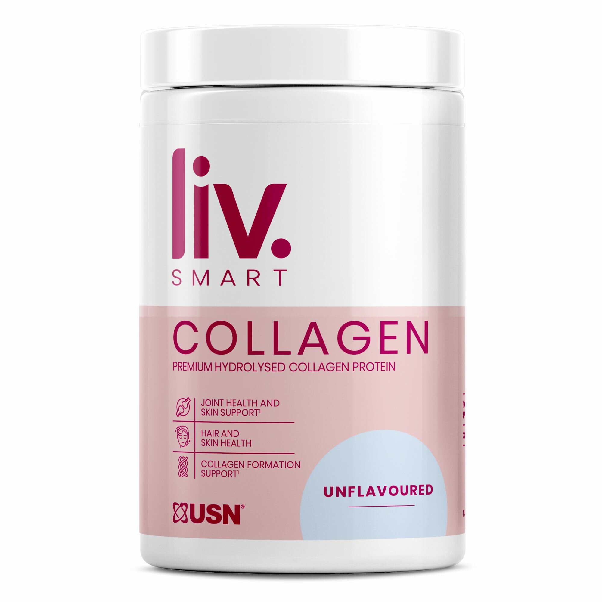USN Liv.SMART Collagen, Премиальный гидролизованный коллаген без вкуса, порошок, 330 г