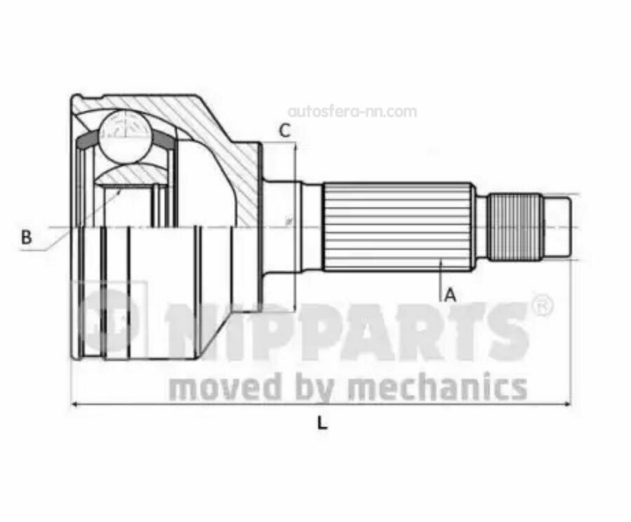 NIPPARTS N2828128 (4410158J00 / 4410158J10 / 4410158JA0) шрус наружный