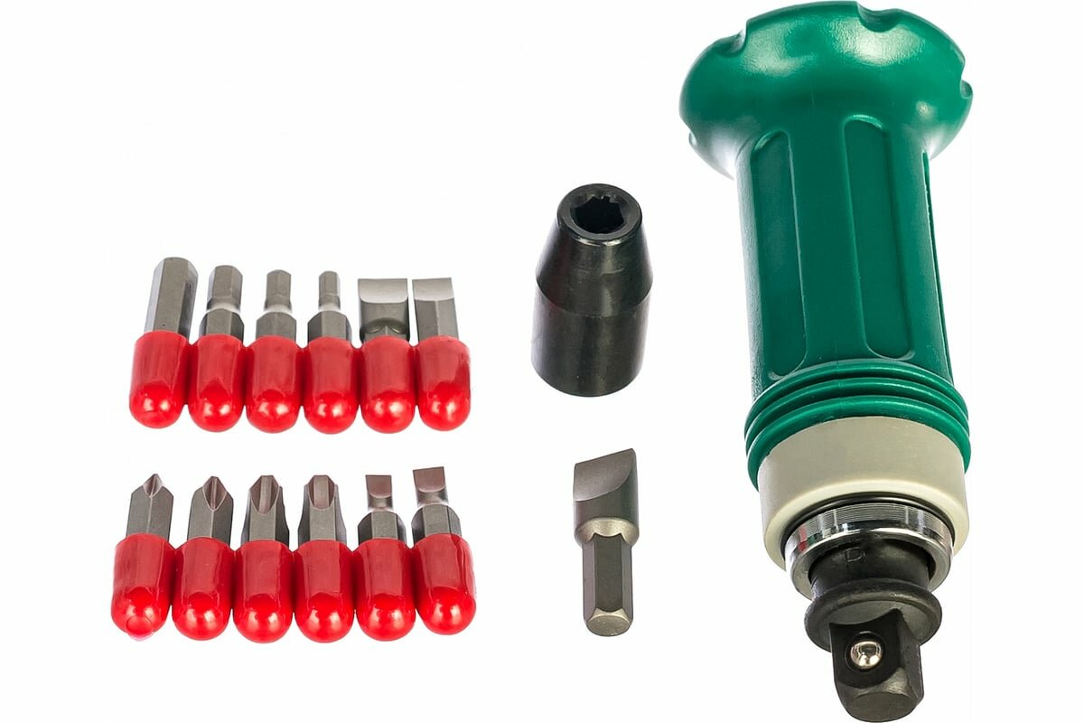 Jonnesway AG010138 Ударная отвертка SL 5,6,8,10,12мм PH# 1,2,3,4 Hex 4,5,6,8; 14 пр 48302