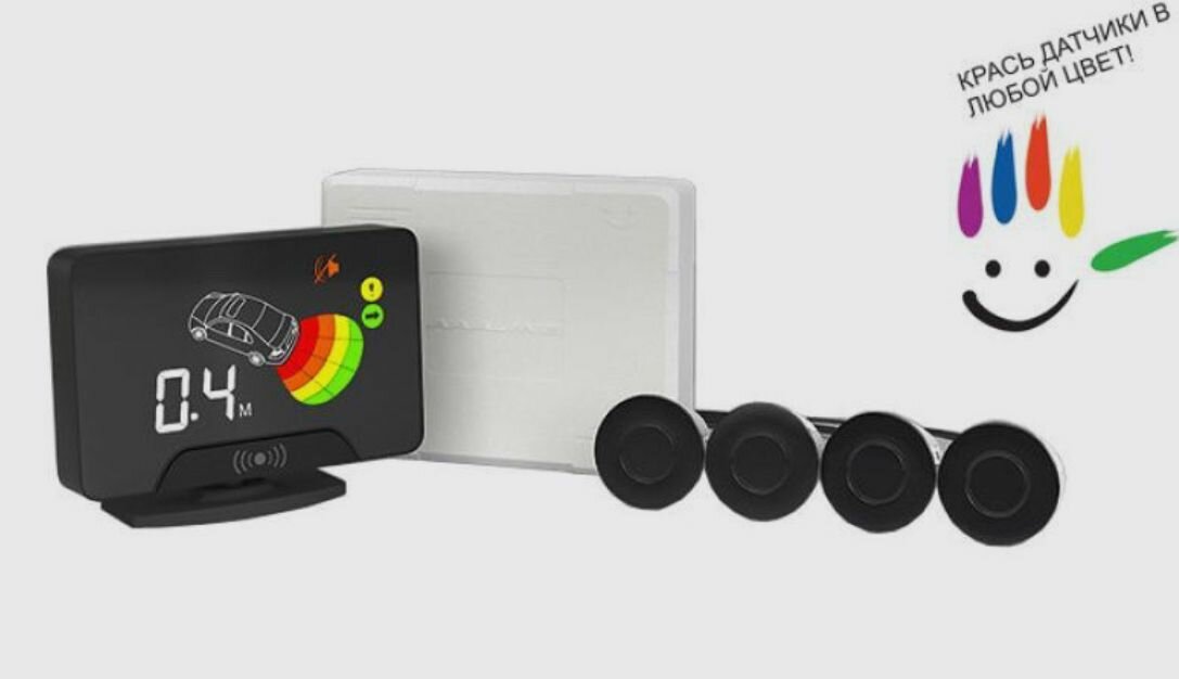 AAALINE LCD-14 Black Парктроник с 4-мя классическими датчиками