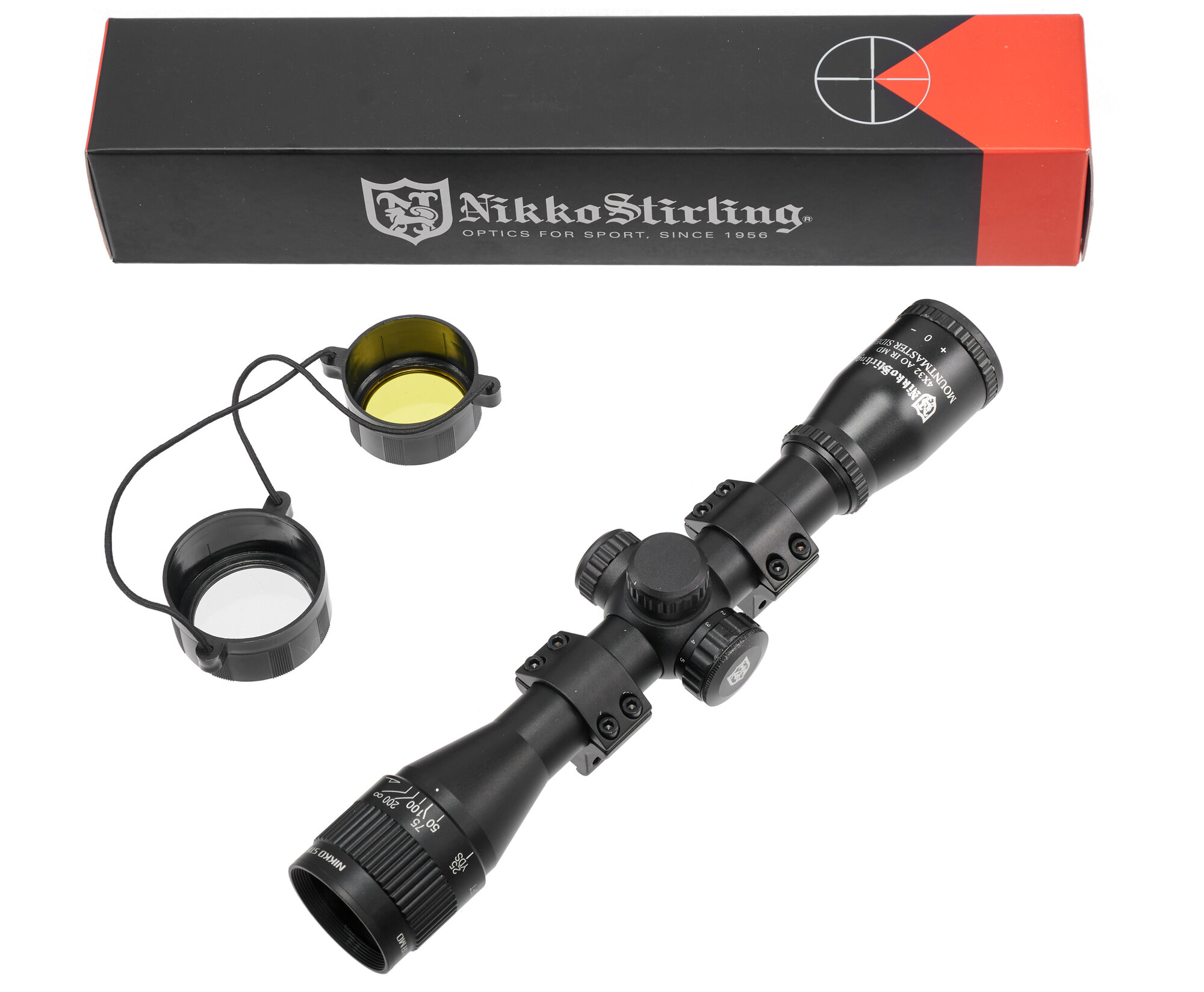 Оптический прицел Nikko Stirling Mountmaster 4x32 AO IR (подсветка, Half MD, 25.4 мм, Ласточкин хвост)