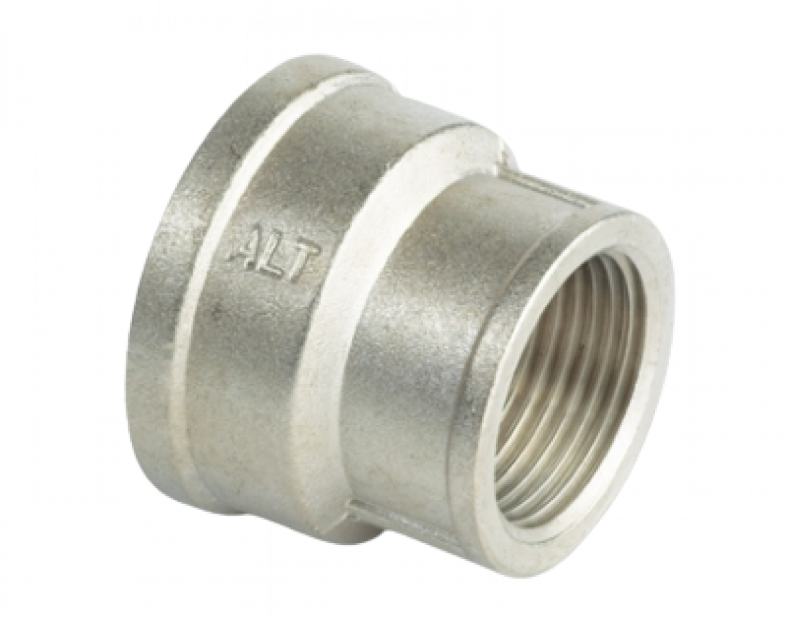 Муфта переходная 1/2" - 3/8", никелированная, внутренняя резьба, 1 шт.