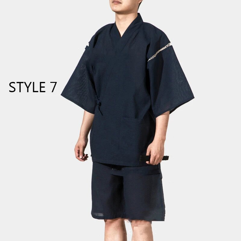 Черное кимоно Style 7 из полиэстера