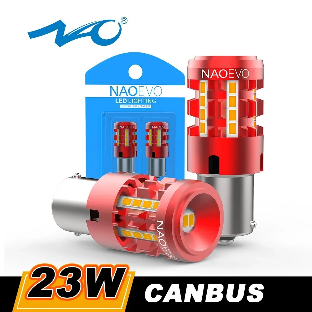 LED лампа указателя поворота Amber P21W BA15S