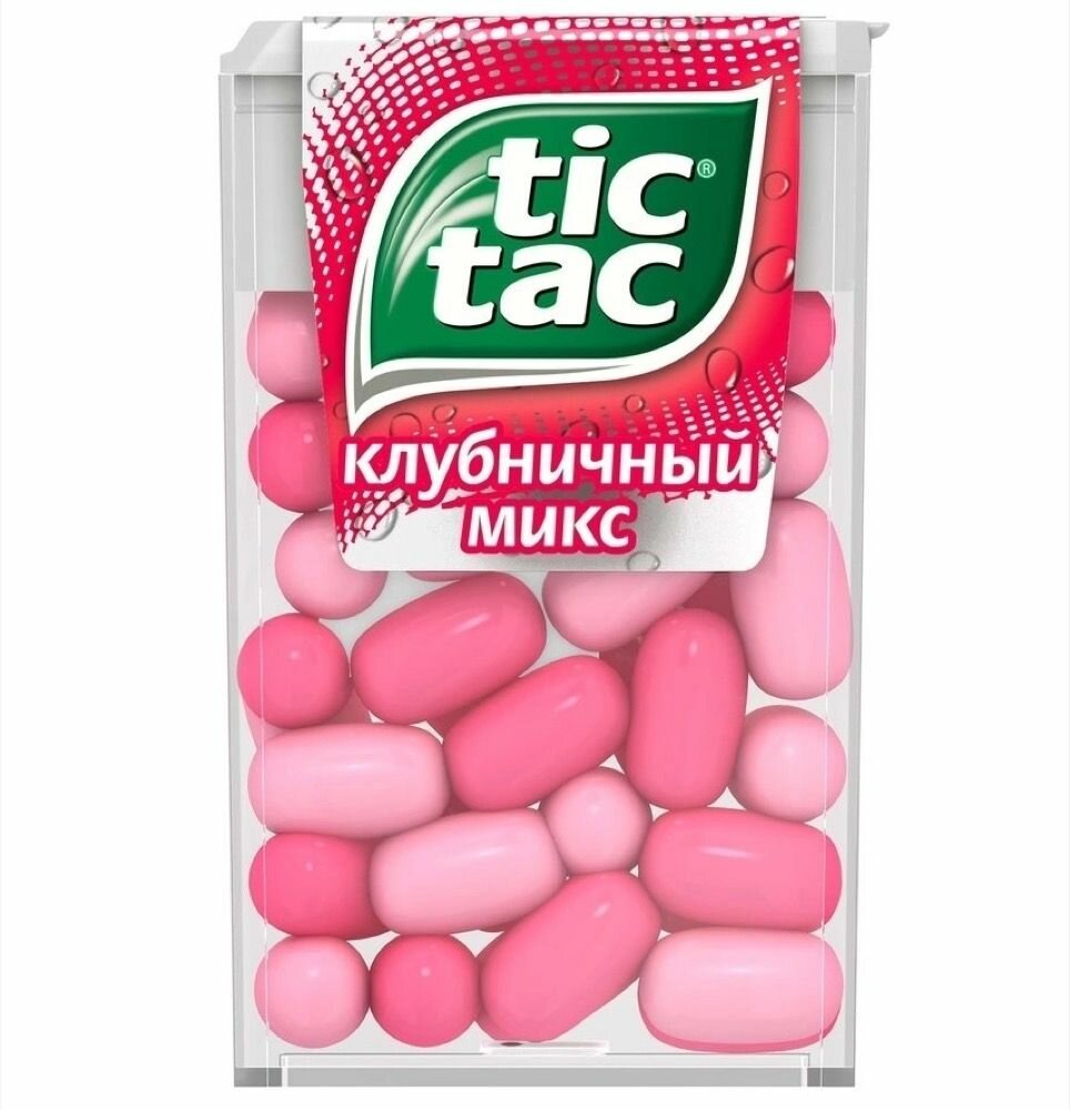 Tic Tac Конфеты драже, Клубничный микс, 16 г