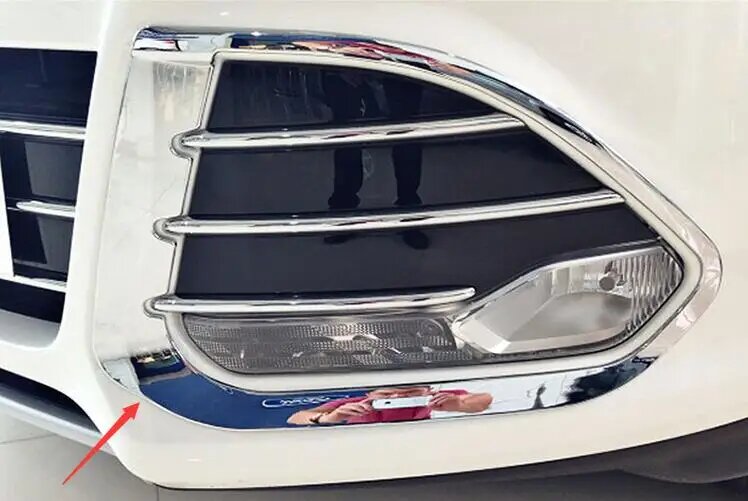 Для Ford Kuga Escape 2013 2014 2015 передняя противотуманная фара крышка головки туман светильник литья отделка автомобильные аксессуары Abs хром 2 шт; Комплект из двух предметов